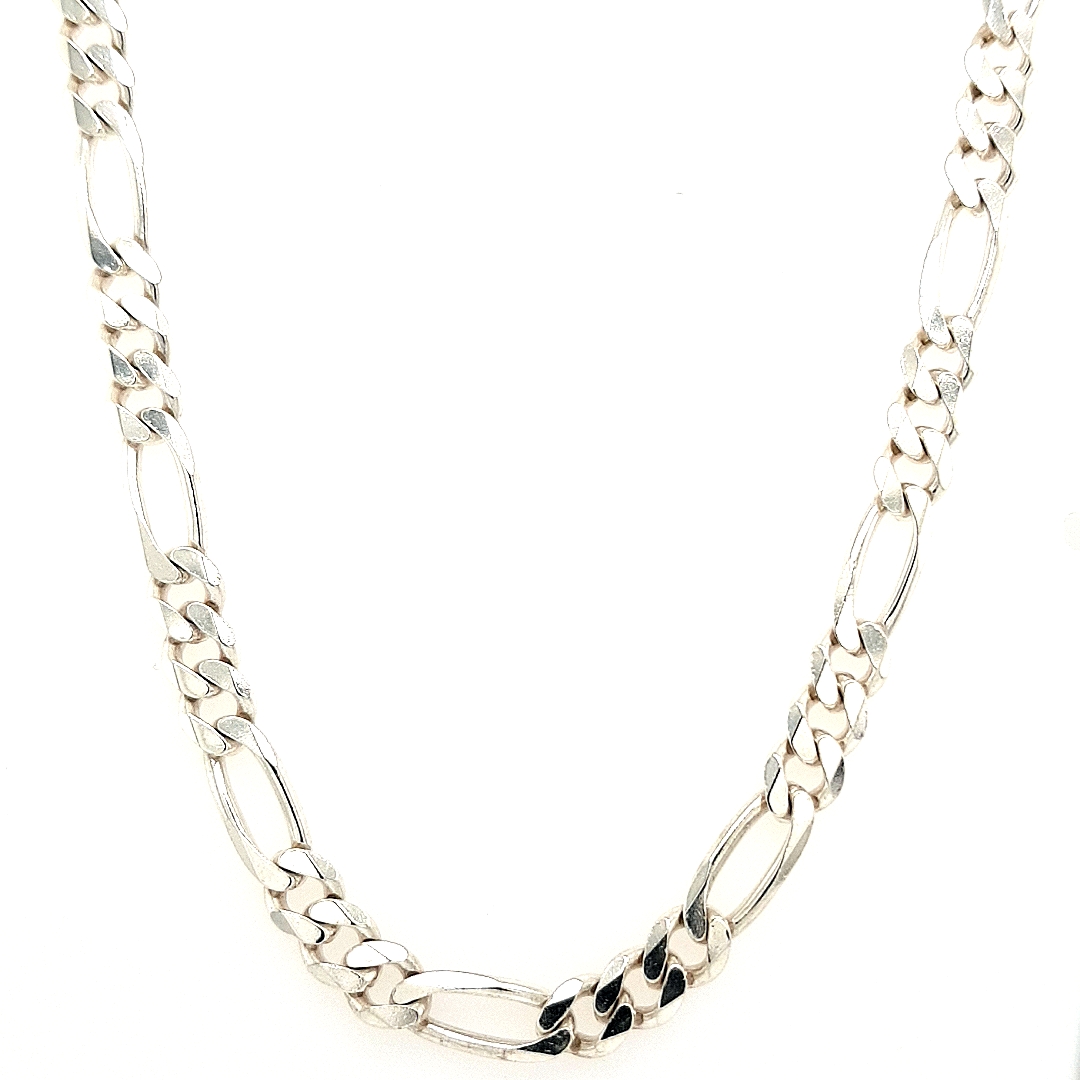Silver Figaro Neck Chain - Powells Jewellers